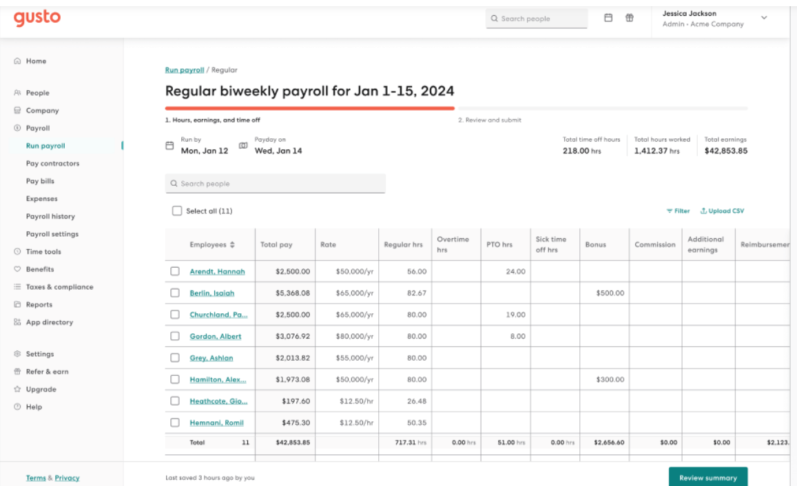 Gusto vs. Paychex vs. Checkwriters: An In-Depth Payroll & HR Comparison